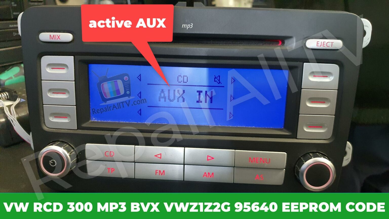 VW RCD 300 MP3 BVX VWZ1Z2G 95640 Eeprom Code