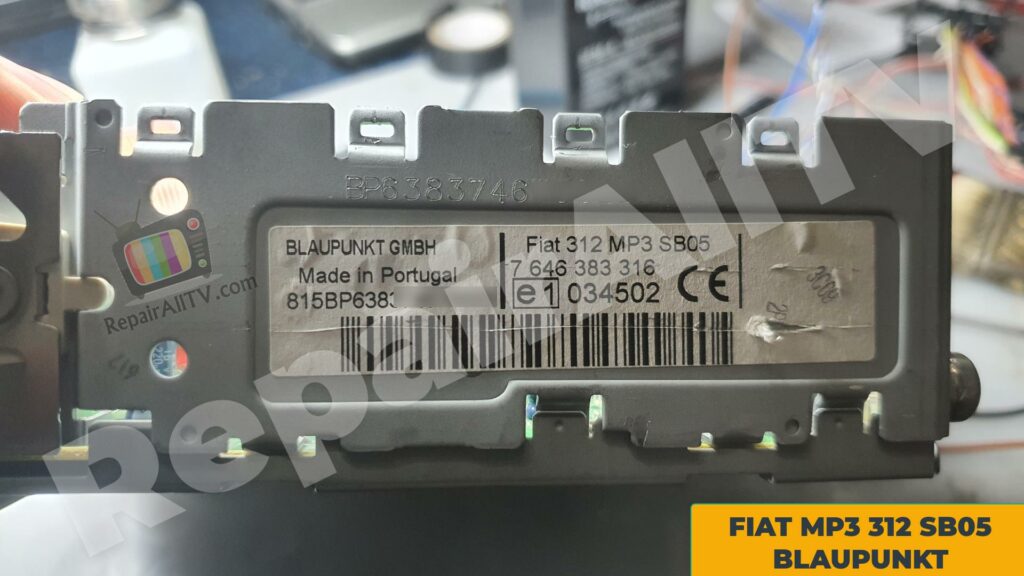 FIAT MP3 312 SB05 RADIO BLOCKED/WAIT 95320 EEPROM