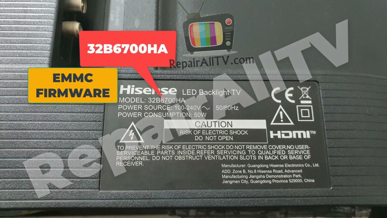 HISENSE 32B6700HA TP.MS6683T.PB758 EMMC FIRMWARE