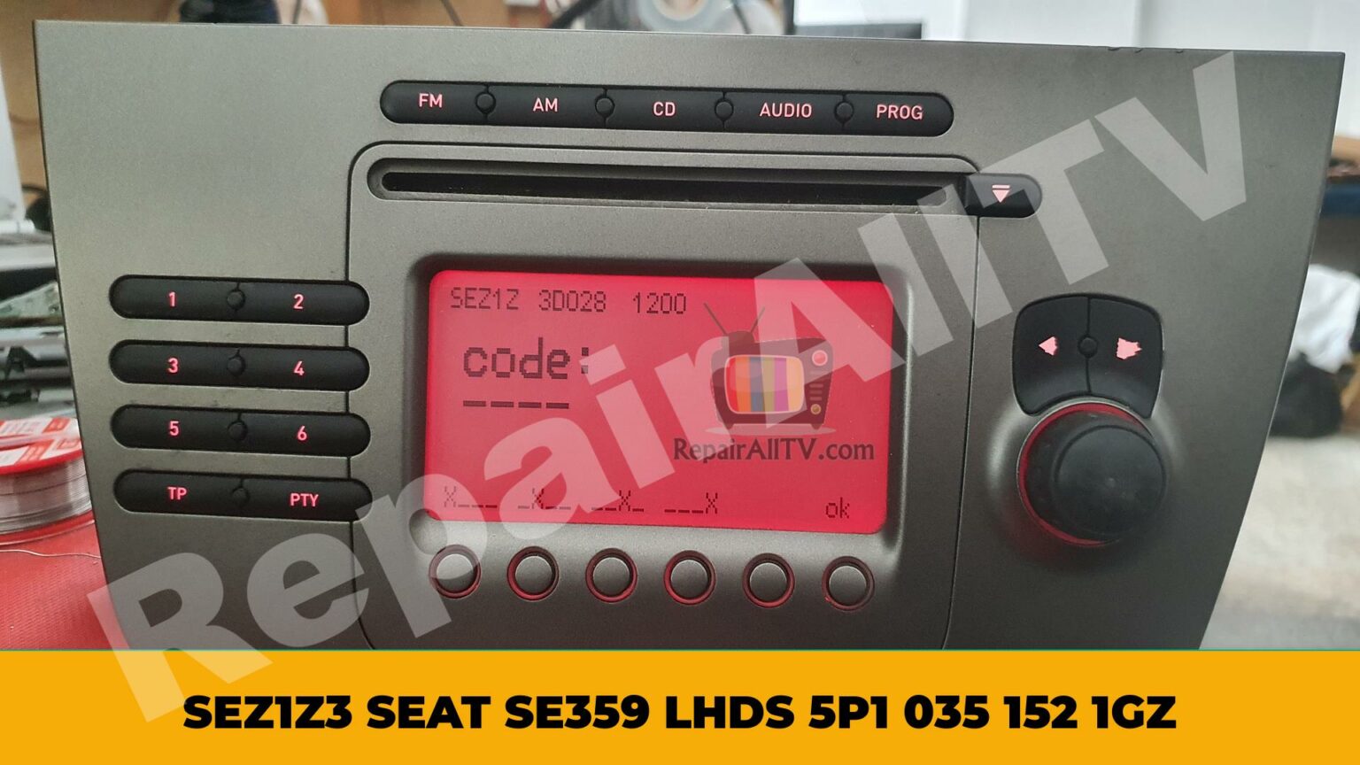 SEAT SE359 LHDS SEZ1Z3 152 1GZ CODE 95320 EEPROM
