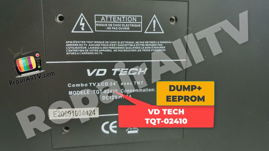VD TECH TQT-02410 B.SPC82B-1 DUMP + EEPROM