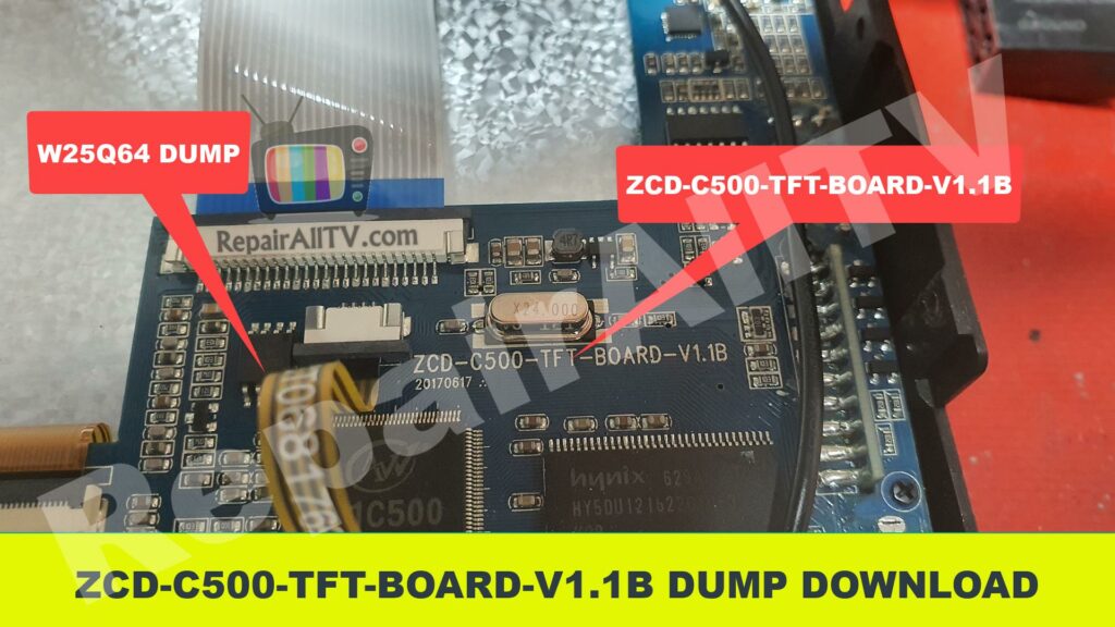 RADIO 7010B ZCD-C500-TFT-BOARD-V1.1B 25Q64 DUMP