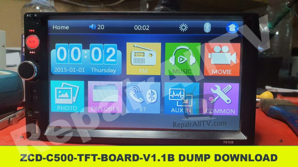 RADIO 7010B ZCD-C500-TFT-BOARD-V1.1B 25Q64 DUMP