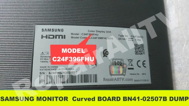 SAMSUNG C24F396FHU BN41-02507B 25Q40C DUMP MONITOR CURVED
