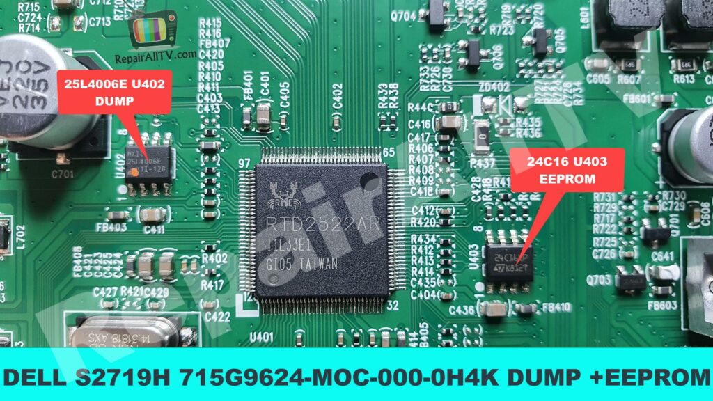 DELL S2719H 715G9624-M0C-000-0H4K DUMP + EEPROM Download