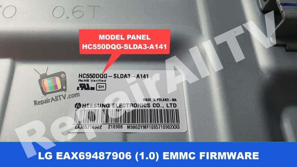 LG 55UP7703LB EAX69487906 (1.0) EMMC FIRMWARE