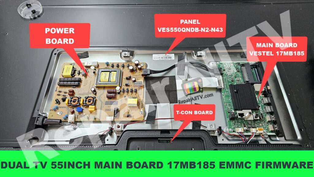 DUAL DL55U550P2CW VESTEL 17MB185 EMMC FIRMWARE