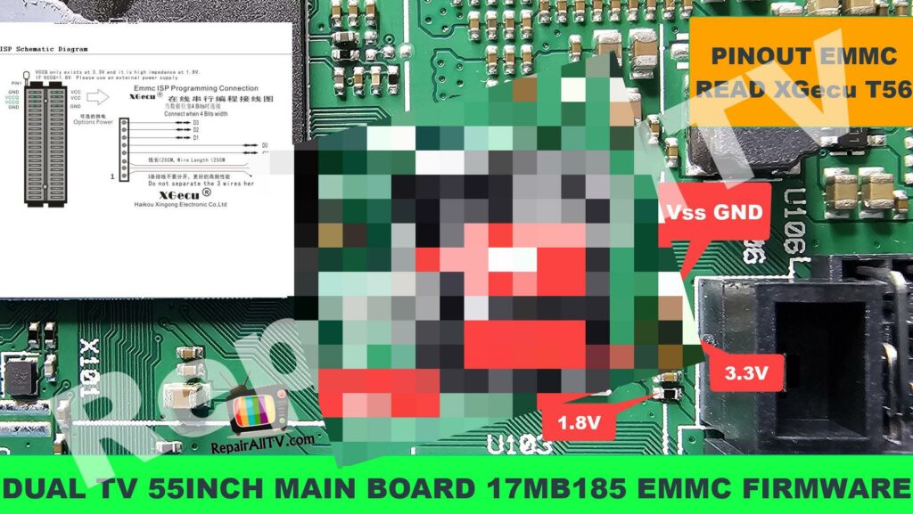 DUAL DL55U550P2CW VESTEL 17MB185 EMMC FIRMWARE