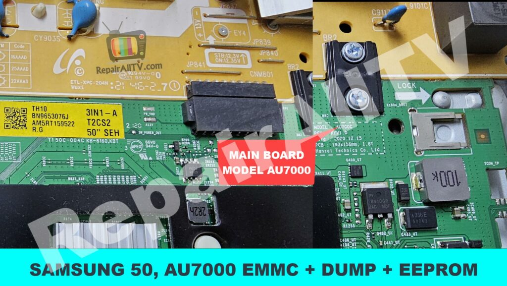 SAMSUNG UE50AU7172U AU7000 EMMC DUMP EEPROM